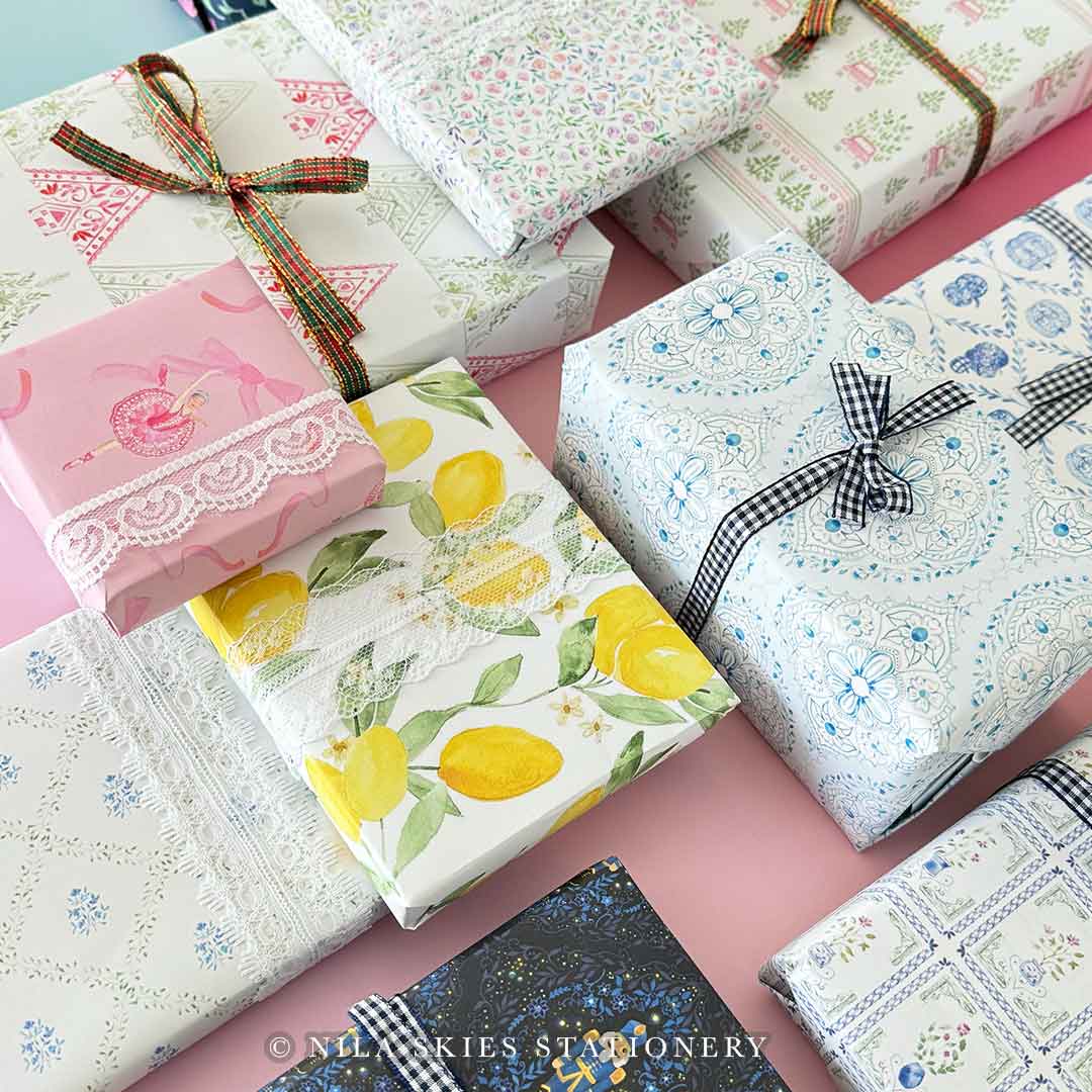 Mix and Match Wrapping Paper Sheets – Nila Skies Stationery