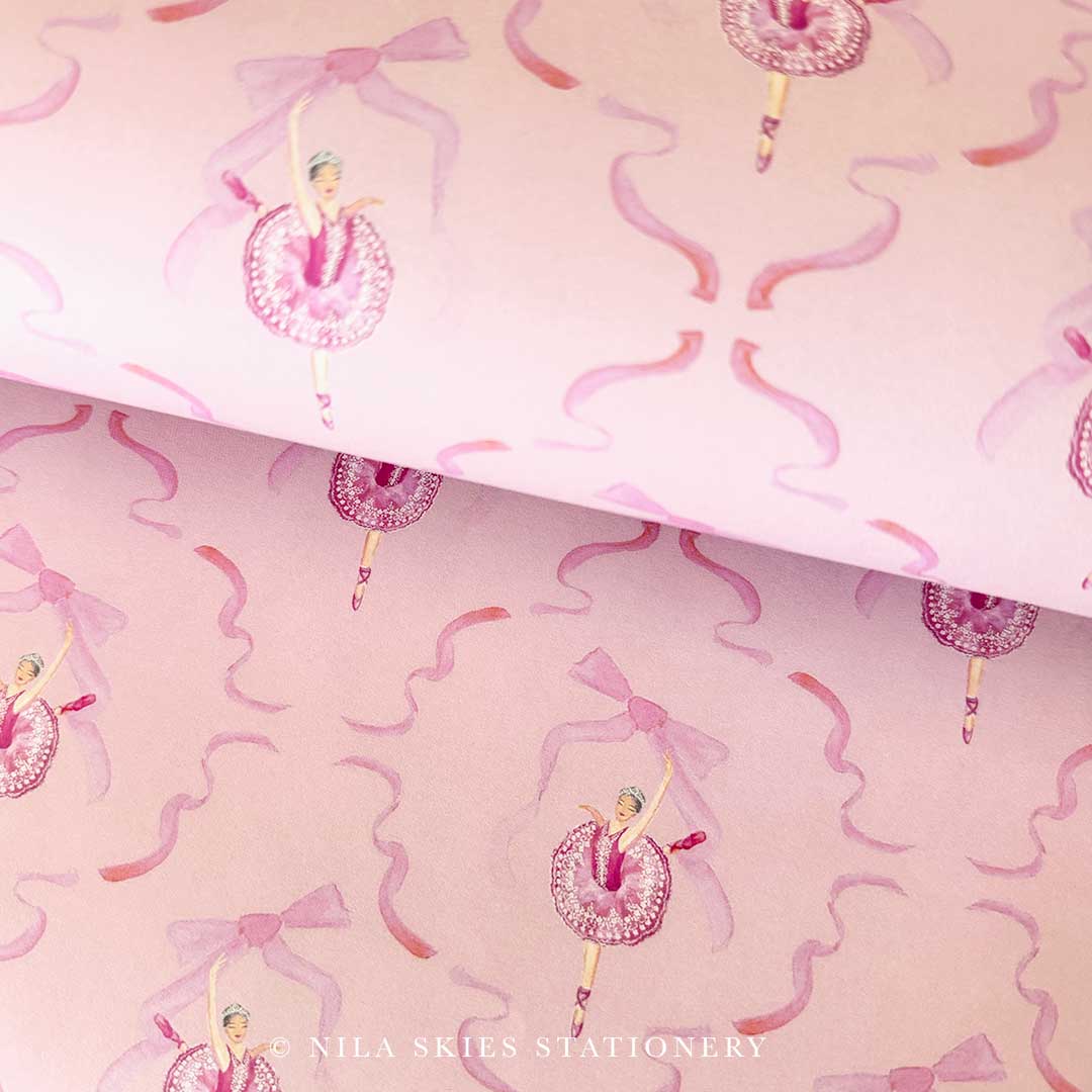 Ballerina Wrapping Paper Sheet – Nila Skies Stationery